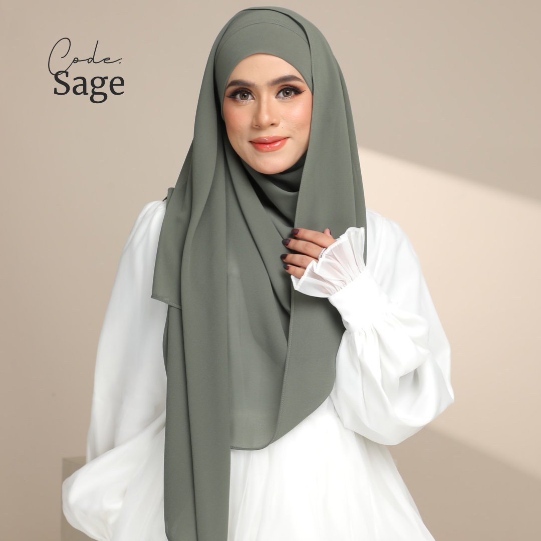 Hybrid Scarft Chiffon – Sage - HOUSE OF RUFFLE